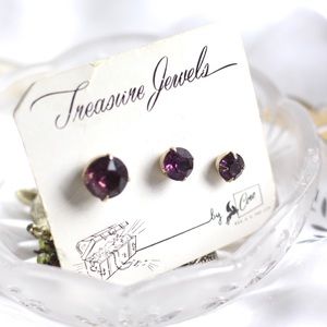 Jewelry | Purple Pins Set Of 3 | Poshmark